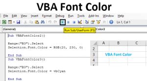 VBA Font Color How To Color Font Using VBA With Examples