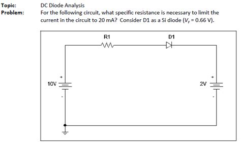 Solved DC Diode Analysis For The Following Circuit What Chegg Com