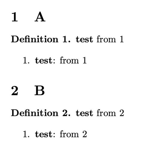 Macros List Arguments For A Specific Command Within Each Section