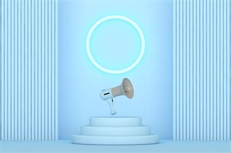 파란색 연단과 최소한의 추상적 배경 3d 렌더링 기하학적 모양 현대 웹 사이트에서 상을위한 무대 0명에 대한 스톡 사진 및 기타 이미지 Istock