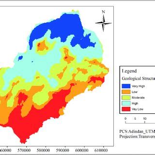 Geological Structure Density Map Of The Study Area Download Scientific Diagram