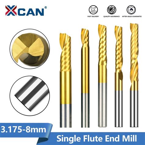 Xcan 싱글 플루트 엔드밀 카바이드 Cnc 라우터 조각 비트 밀링 커터 나선형 엔드밀 목재용 3175 4 5 6 8mm 생크밀링 커터 Aliexpress