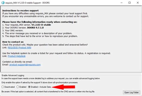 Execute A Migration With Advanced Logging For The Requisis Support Team