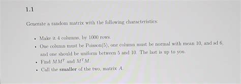 Solved Question Of Machine Learning Matrix A Will Chegg