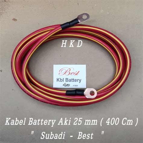 Jual KABEL BATTERY AKI ACCU MOBIL 12V 24V 25MM PANJANG 400 CM SUBADI Shopee Indonesia