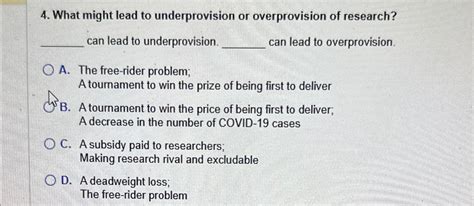 solved what might lead to underprovision or overprovision of