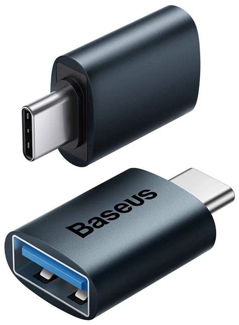 Адаптер переходник Baseus Ingenuity Series Mini Otg Usb 3 1 To Type C Blue купить в Москве
