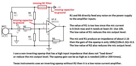 Dynamic Microphone Preamplifier Circuit Diagram