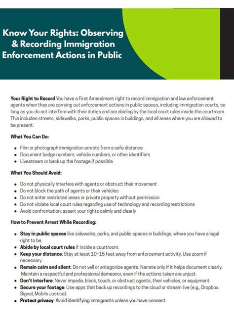Know Your Rights Observing And Filming Immigration Enforcement Actions