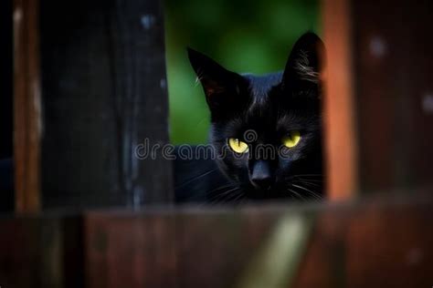 curious cat peeking around a corner neural network ai generated stock