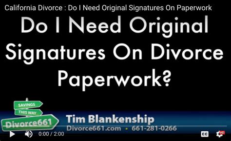 Which California Divorce Forms Require Original Signatures Divorce