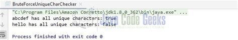 Java Unique String Check Java Code Geeks