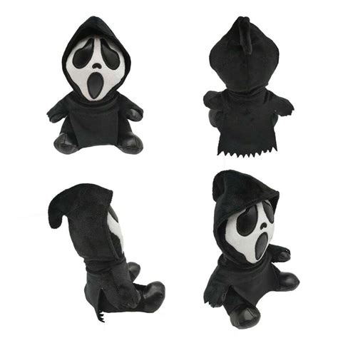 Black Ghost Face Cartoon Cute Tricky Plush Toys Soft Doll Movie Reaper