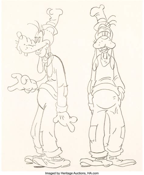 Goofy Model Sheet Original Art Walt Disney C 1930s Lot 14135 Heritage Auctions