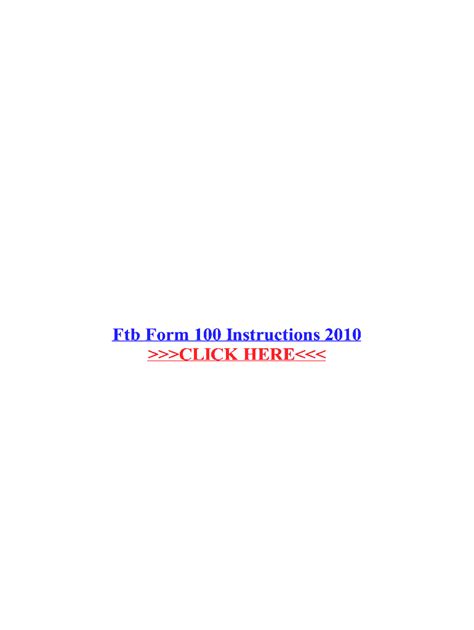 Ftb Form 100 Instructions At Robin Clark Blog