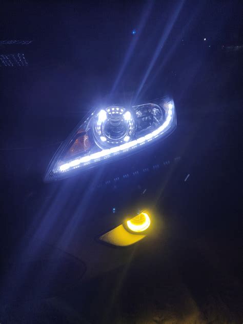 Форд фокус 2 Установка Bi Led модулей ДХО А так же восстановление стекла фары после