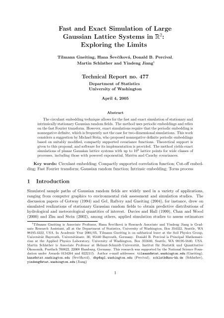 Fast And Exact Simulation Of Large Gaussian Lattice Systems In