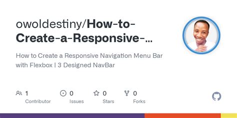 Github Owoldestinyhow To Create A Responsive Navigation Menu Bar