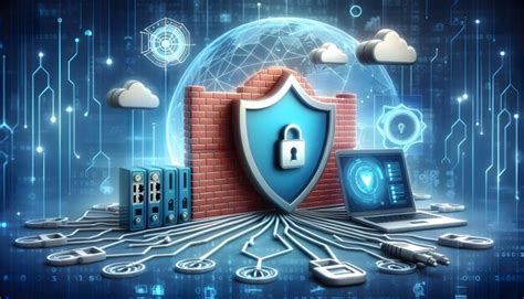 2d Vector As Network Firewall Icon With A Shield And Network Cable