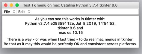 Mac OS Bug With Menu Demo Issue PySimpleGUI PySimpleGUI GitHub