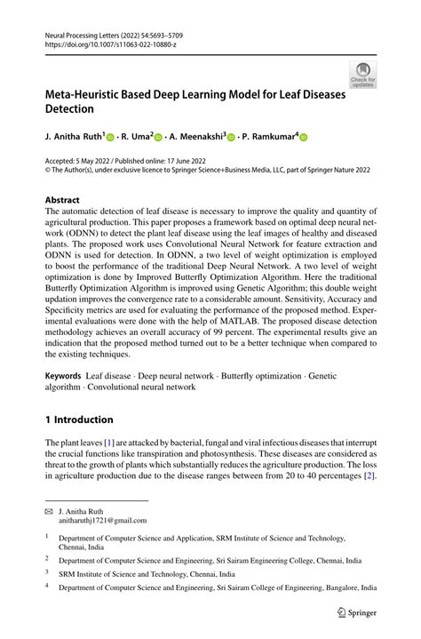 pdf meta heuristic based deep learning model for leaf diseases detection
