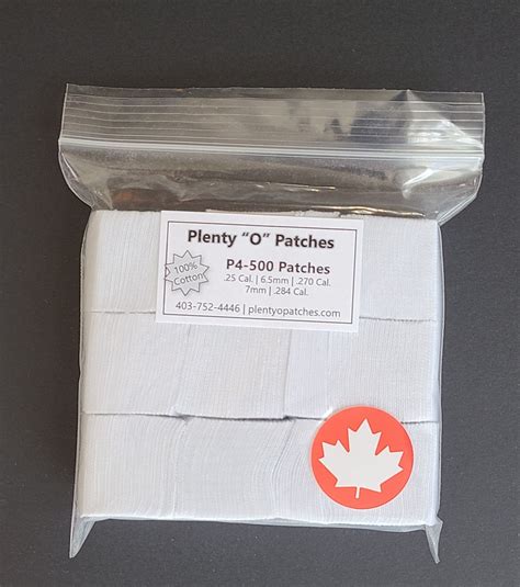Plenty O Patches P4 500 Cotton Patches 25 65mm 270 7mm