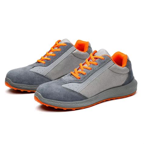 Cleab®jk6518k Tpu Sole Suede Leather Lightweight Non Slip Steel Toe Prevent Puncture Men Sport