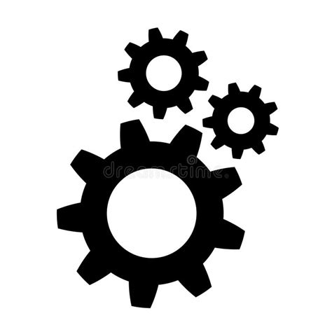 Operation Or Process Icon Gears Symbol Cog Wheel Stock Vector