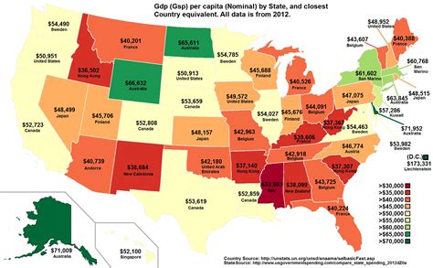 Top 50 Us States By Gdp List Of Us States By Economy