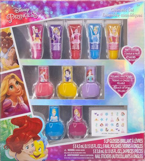 Disney Princess Sparkly Cosmetic Makeup Set For Girls With