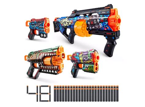 اسباب بازی فقط توی توی Toy Toy پک 4 تایی تفنگ های ایکس شات X Shot