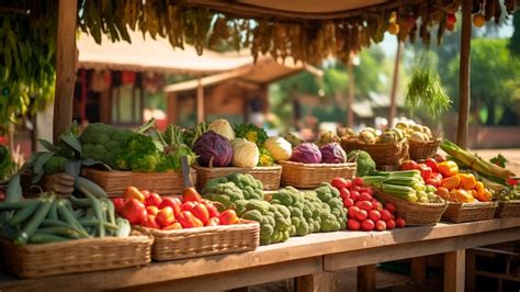 Produtos Biológicos Orgânicos Para Comprar No Mercado De Agricultores Locais Frutas E Legumes