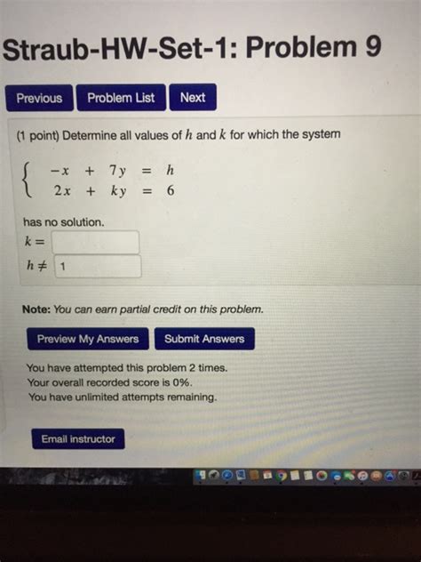 Solved Determine All Values Of H And K For Which The System Chegg