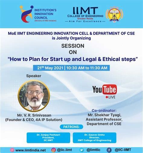 IIMT Group Of Colleges MoE IIMT ENGINEERING INNOVATION CELL DEPARTMENT