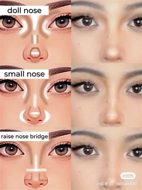 Korean Nose Contour Tutorial Douyin Nose Contour In 2023 Makeup Routine Makeup Tutorial Eye