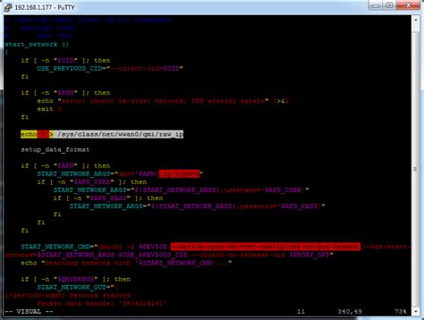 Sierra Wireless MC7455 Modem QMI Raw IP Configuration