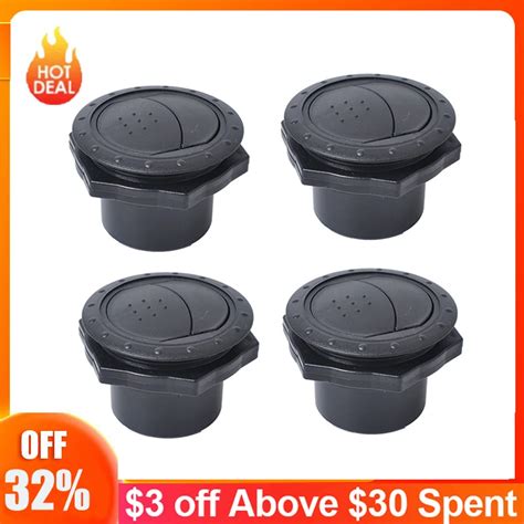 4pcs 자동 자동차 에어 컨디셔너 환기구 캐러밴 차량 대시 보드 디플렉터 내부 환기 교체 액세서리에어컨 설치