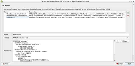 Orthographic Projection Of Mars Mola In Qgis Visually Correct Results Wrong Coordinates
