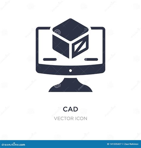 Cad Icon On White Background Simple Element Illustration From