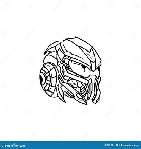 Helmet Icon Vector Illustration Sketch Line Design Stock Vector Illustration Of Line