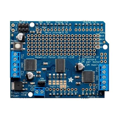 adafruit motor stepper servo shield for arduino v2 kit geek factory