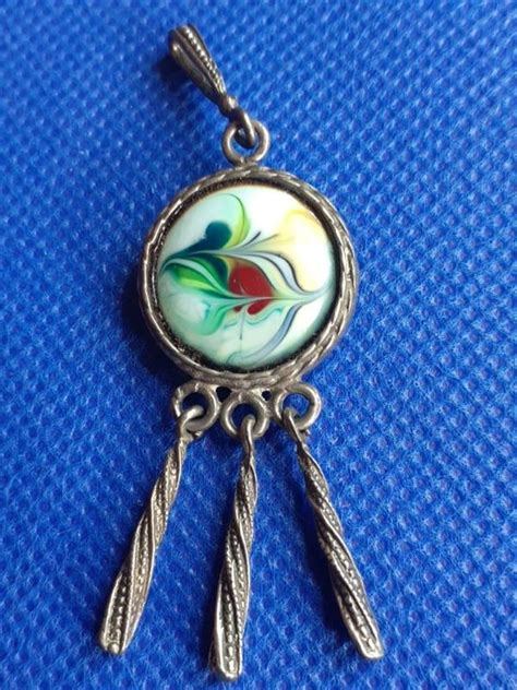 Кулон мельхиор финифть винтаж — ціна 170 грн у каталозі Кулони Купити аксесуари за доступною