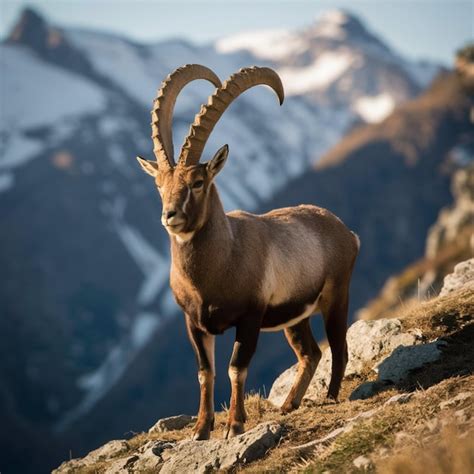 Alpine Ibex Premium Ai Generated Image