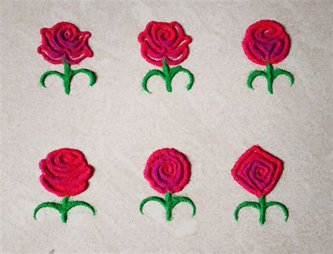 6 Types Of Rose Rangoli Designs Beautiful Rangoli Art For Diwali