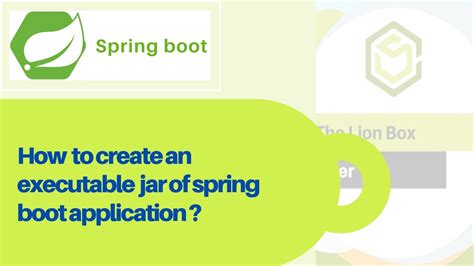 How To Create Executable Jar Of An Spring Boot Application Spring Boot Youtube