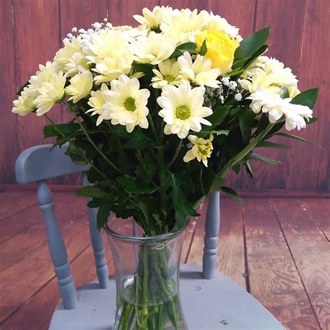 Summer Twist Fresh Flower Bouquet Vibrant Roses And Gyp Arranged By