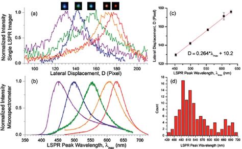 A Lspr Spectra Of Five Different Agnps Measured Using Single Lspr