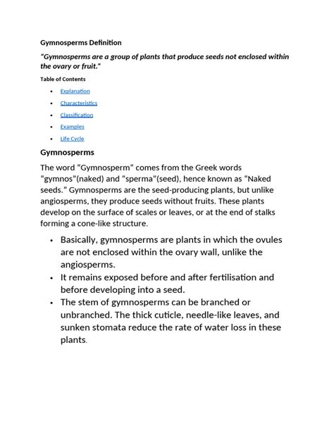 Gymnosperms Pdf Seed Plant Morphology