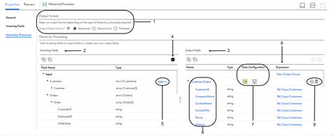 Defining Relational Output With The Hierarchy Processor Transformation