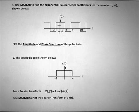 Use Matlab To Find The Exponential Fourier Series Coefficients For The Waveform Ft Shown